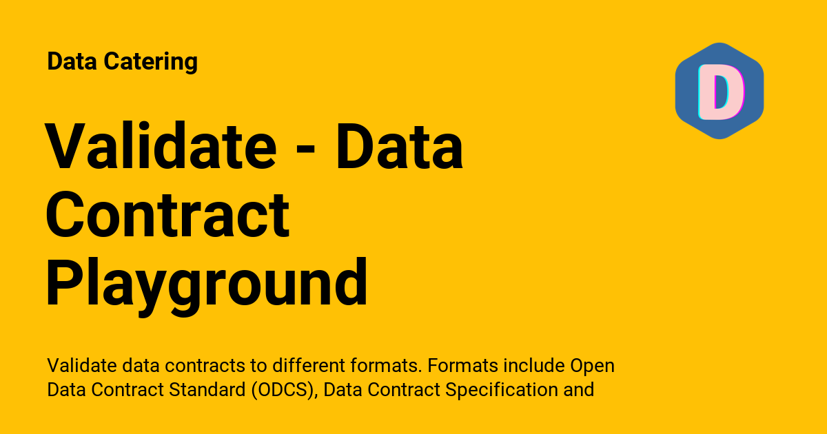 Data Contract Playground